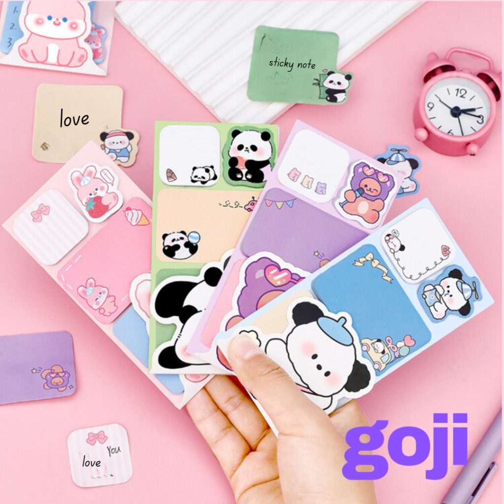 Jual GOJI Sticky Notes 4 in 1 Total 100 Lembar Catatan Tempel Motif ...
