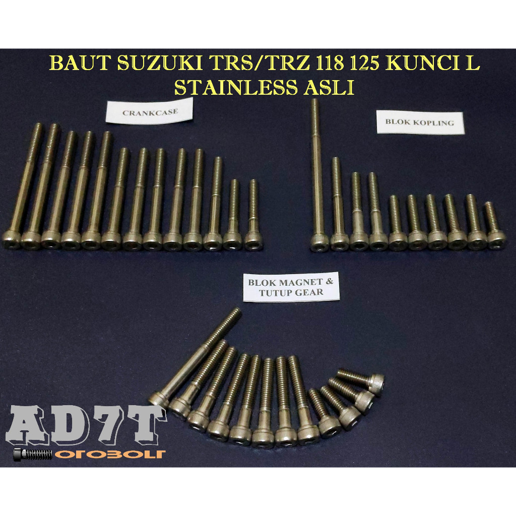Jual Baut Mesin Suzuki TRS TRZ Kunci L Stainless Asli | Shopee Indonesia