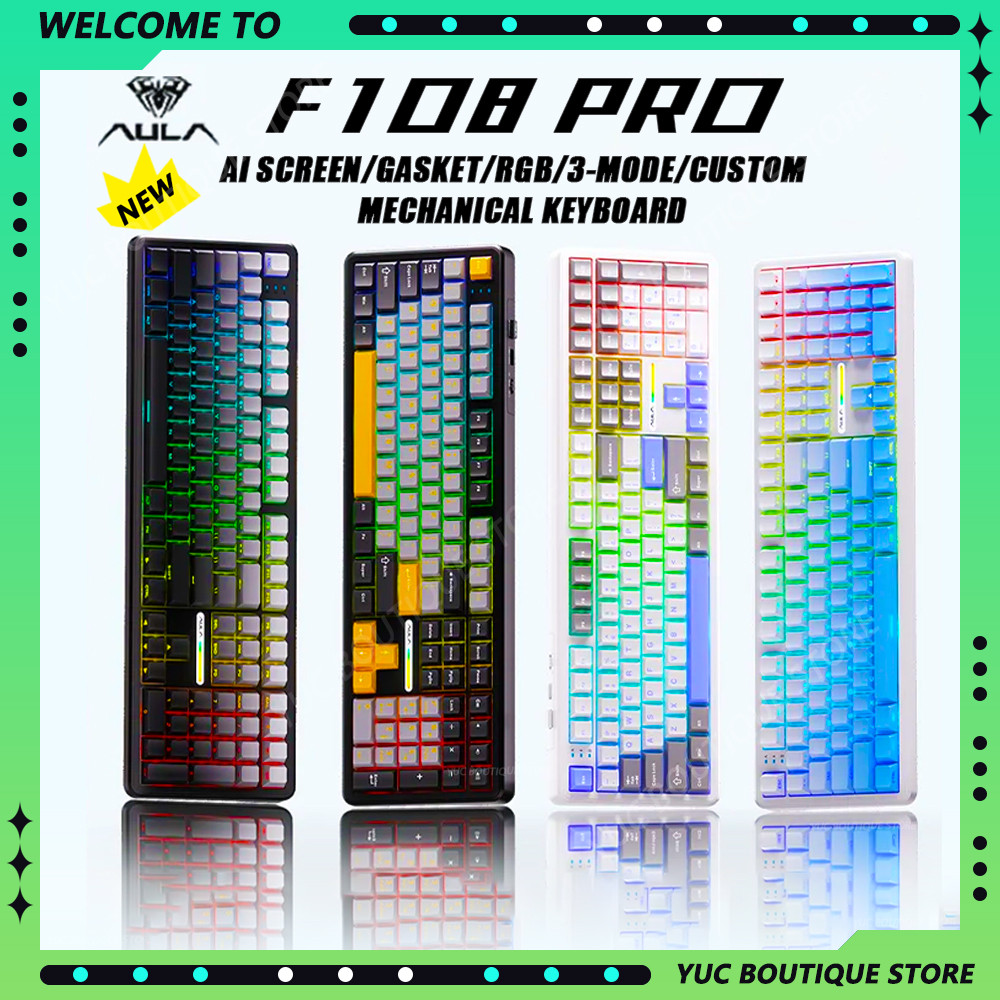 Jual AULA F108/PRO Gaming Keyboard Mechanical RGB Hot Swappable ...