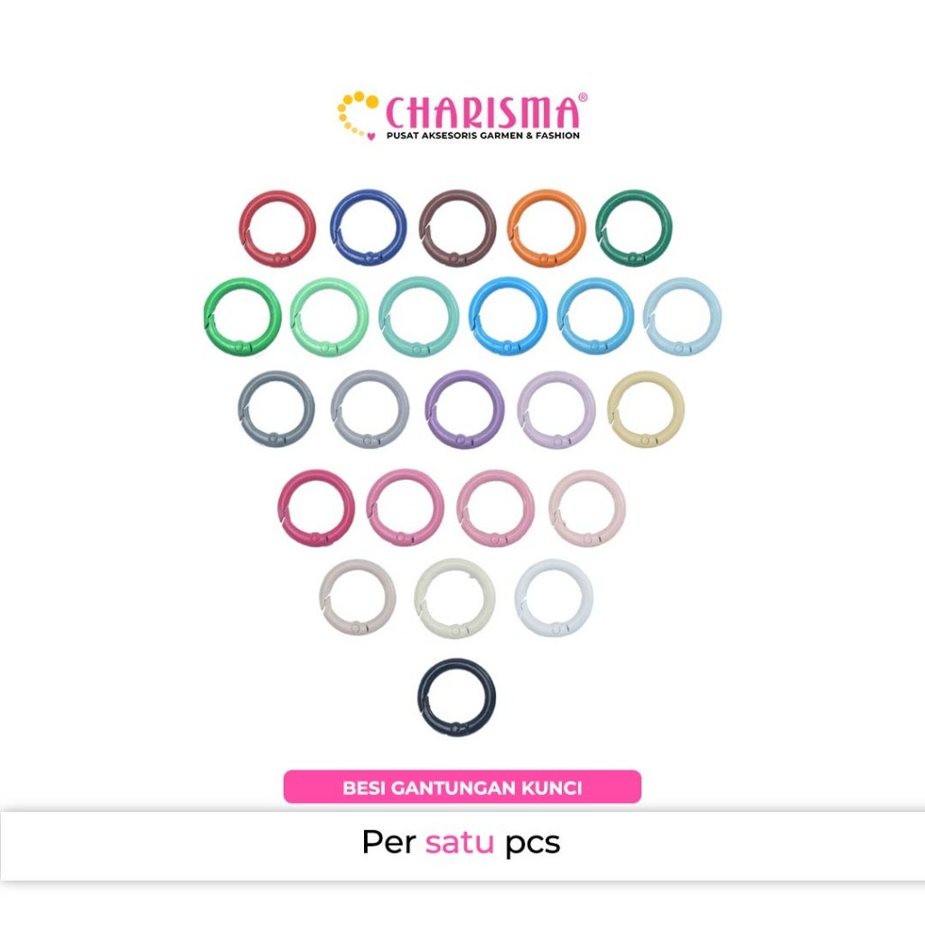 Jual Charisma Ring O Buka Tutup Warna - Ring Bulat Untuk Gantungan ...
