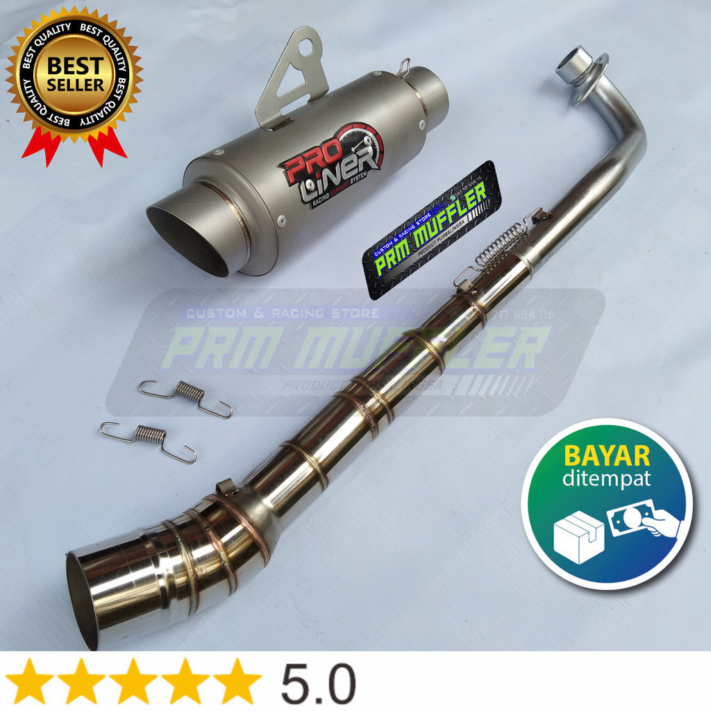 Jual knalpot racing Proliner TITANIUM sundblas bebek Jupiter Z Z1 REVO ...