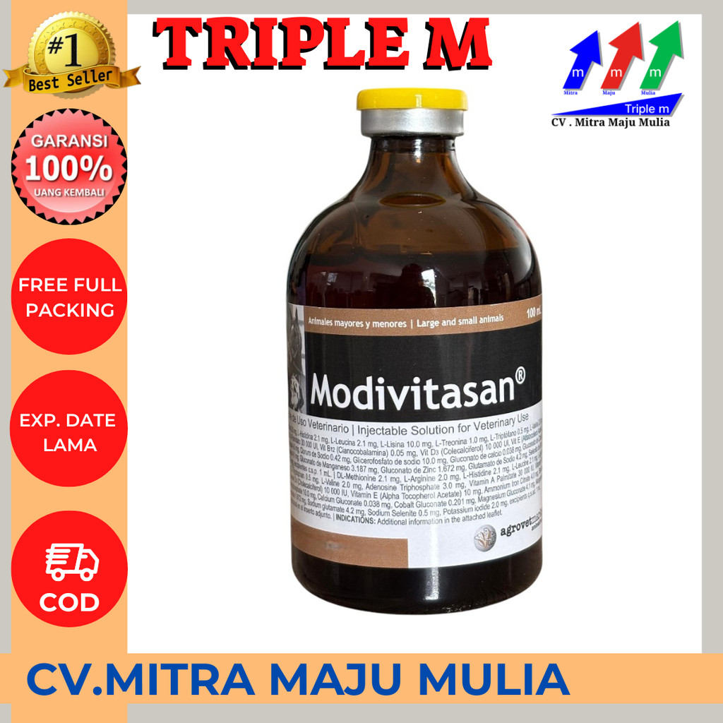 Jual MODIVITASAN 100ml - Multivitamin lengkap beserta asam amino, dilengkapi penguat otot ...
