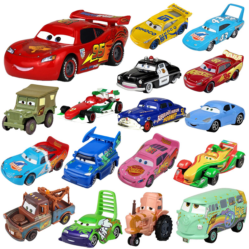 Jual Disney Pixar Cars 2 3 Lightning Mcqueen Sheriff Chick Hicks The ...