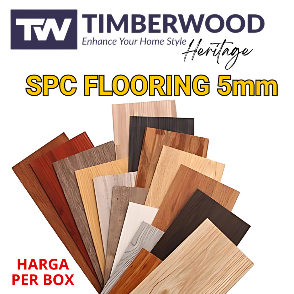 Jual SPC Flooring 5mm Lantai SPC Motif Kayu Timberwood Heritage ...