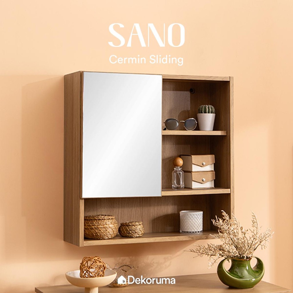 Jual Dekoruma SANO Cermin Sliding dengan Storage / Cermin Gantung Kamar ...