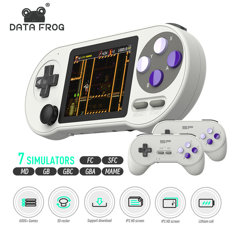 Jual DATA FROG SF2000 Portable Handheld Game Console 3 Inch IPS Retro Game Consoles Built-in ...