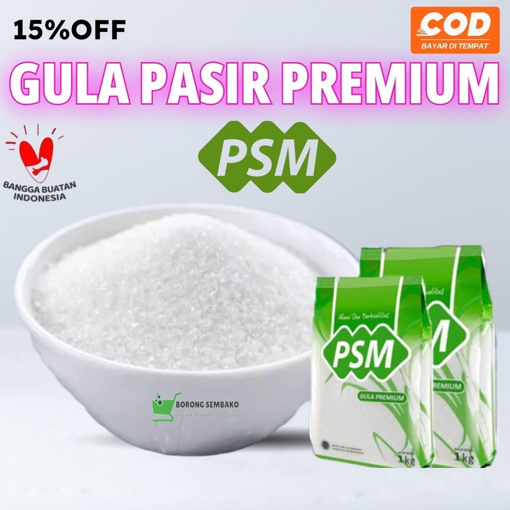 Jual Gula Pasir PSM 1Kg / Gula PSM 1Kg / PSM Gula Pasir | Shopee Indonesia