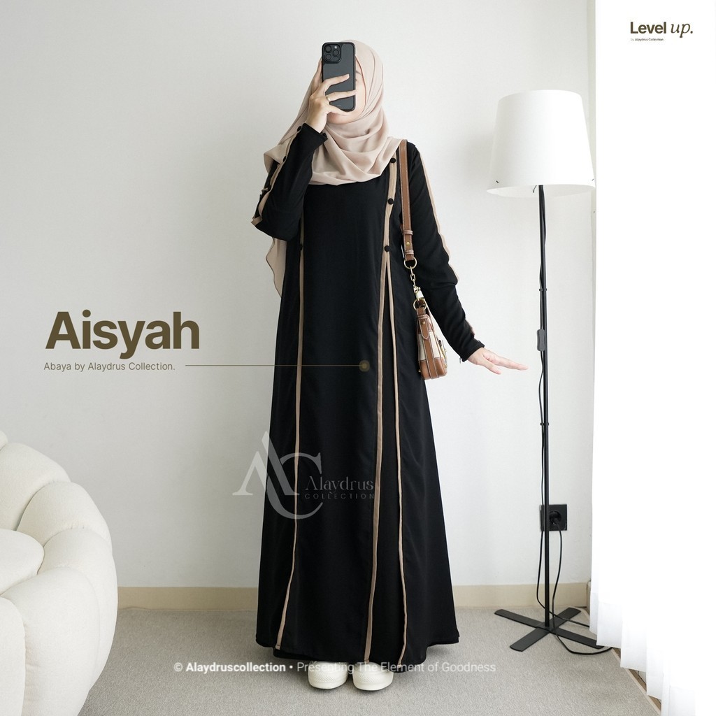 Jual Alaydrus Collection Abaya Hitam Turkey Aisyah Gamis Syari Muslimah ...