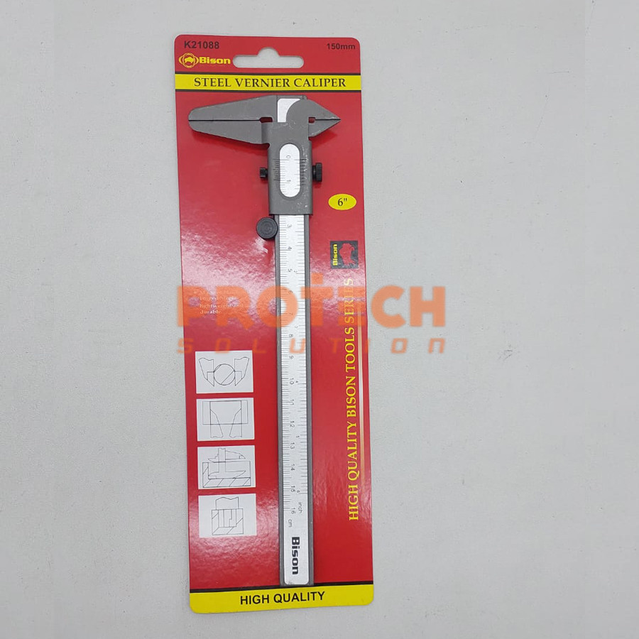 Jual BISON Sikmat 6in 15cm jangka sorong sigmat caliper carbon steel ...