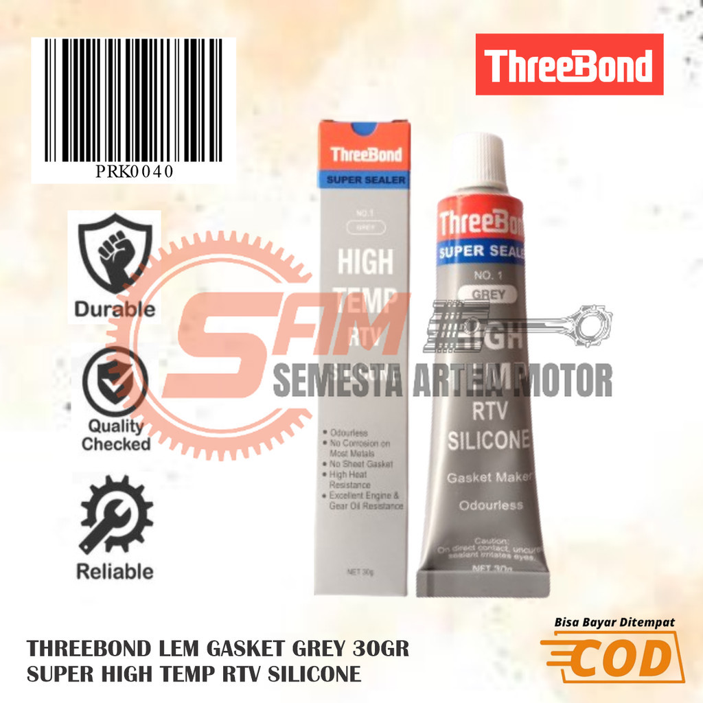 Jual Lem Gasket Threebond Grey 30gr Sealer Paking Blok Mesin Motor ...