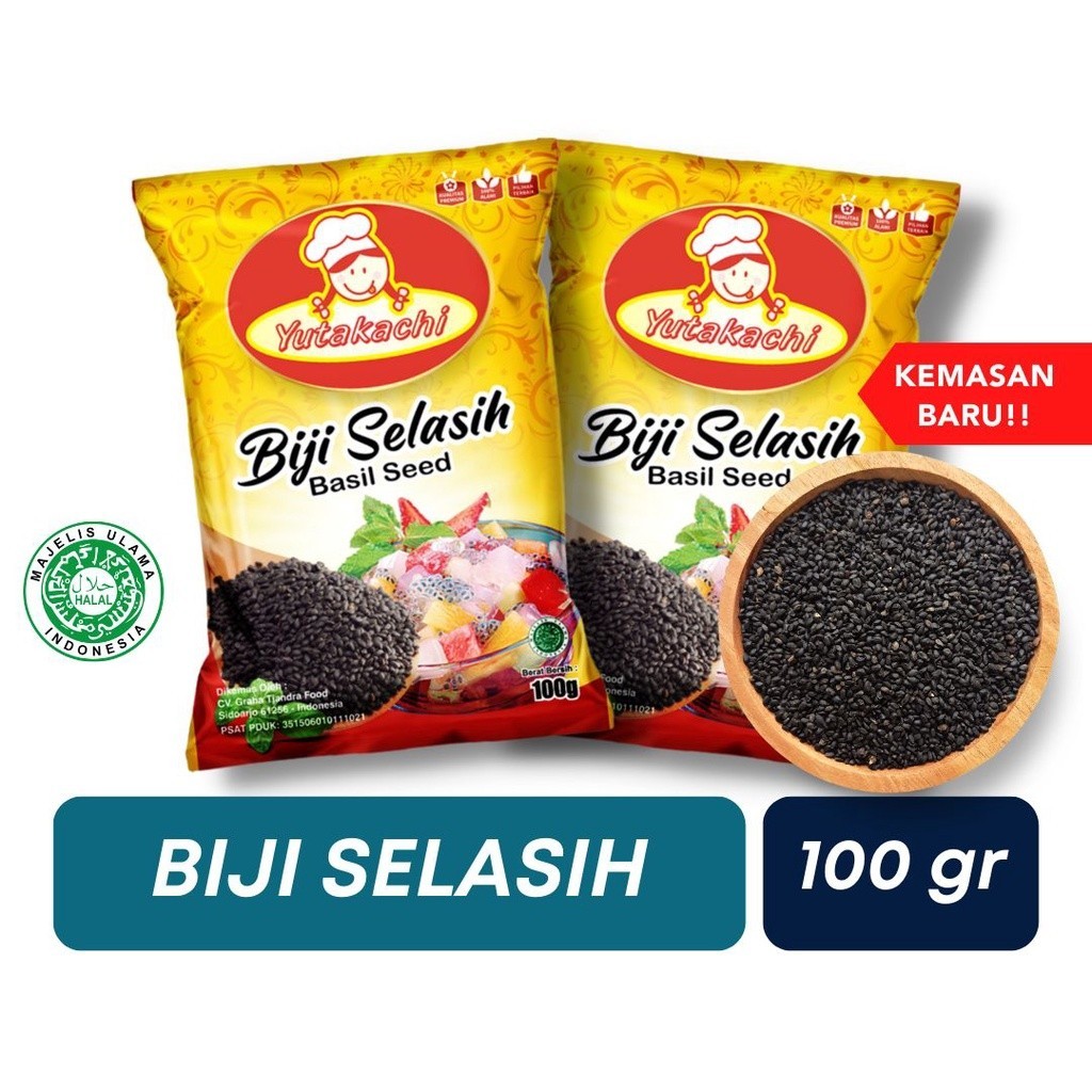 Jual Biji Selasih Super 100 Gram / Basil Seed ( HAOYUMM ) | Shopee ...