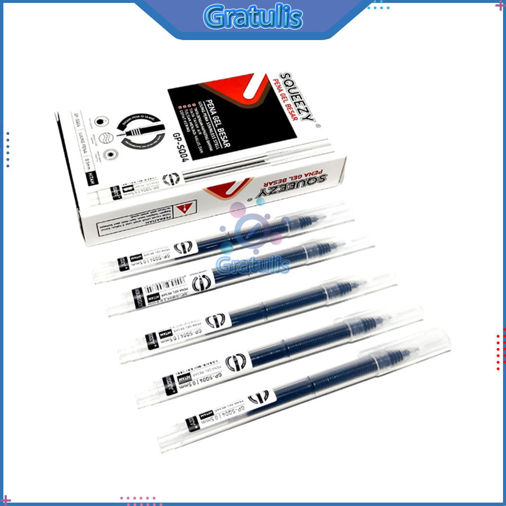 Jual BALLPOINT GEL SQUEEZY GP-SQ04 (1 PACK/12 PCS) / PULPEN UKURAN ...