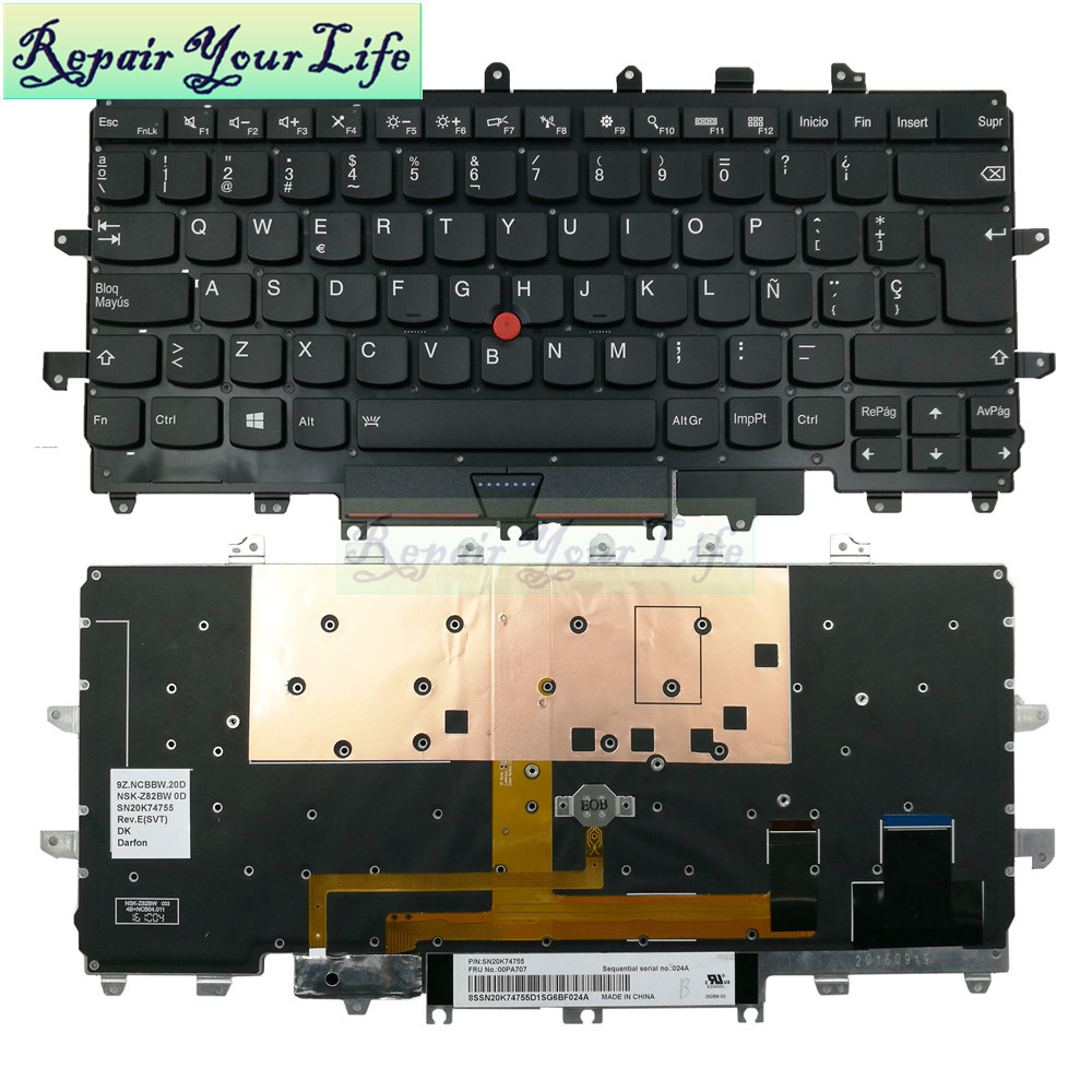 Jual PREORDER Spanish Laptop Keyboard For Lenovo Thinkpad Carbon X1 Gen ...
