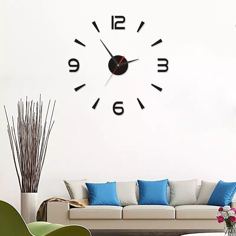 Jual JAM DINDING Besar DIY 3D Tempel Modern Analog Giant Clock Dekorasi ...