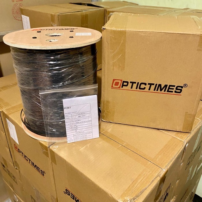 Jual kabel dropcore fiber optik 1 core 3 seling G657A1 OPTICTIMES kabel ...