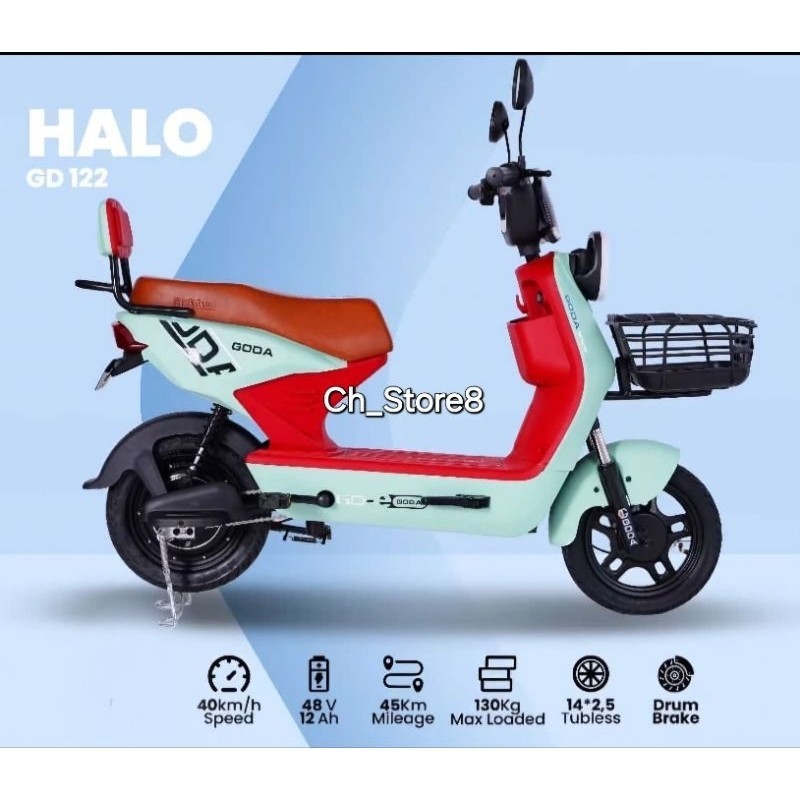 Jual E-BIKE / Sepeda listrik Merk Goda 122/ 147DS/ Uou US6 Golden HALLO ...