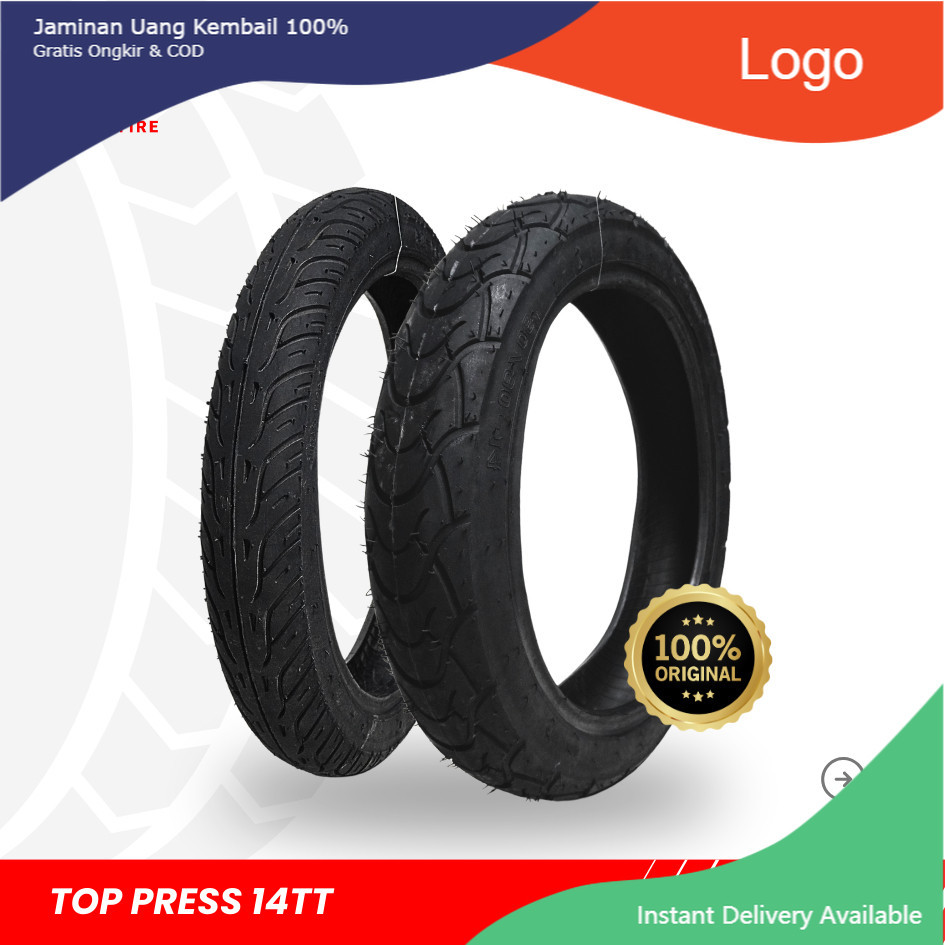 Jual Ban Motor Matic Luar Ring 14 Ukuran 80/90 dan 90/90 Satu Pasang ...