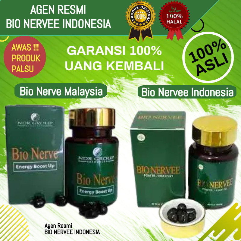 Jual Bio Herbal Nerve Nervee 100% Original Malaysia Bpom Indonesia Asli ...