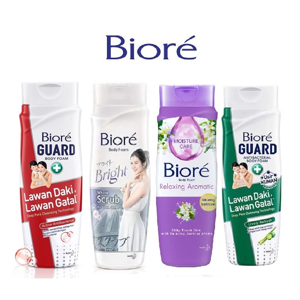 Jual ( 250ml/100ml ) Biore Sabun Mandi Cair Botol / Sabun mandi Biore ...