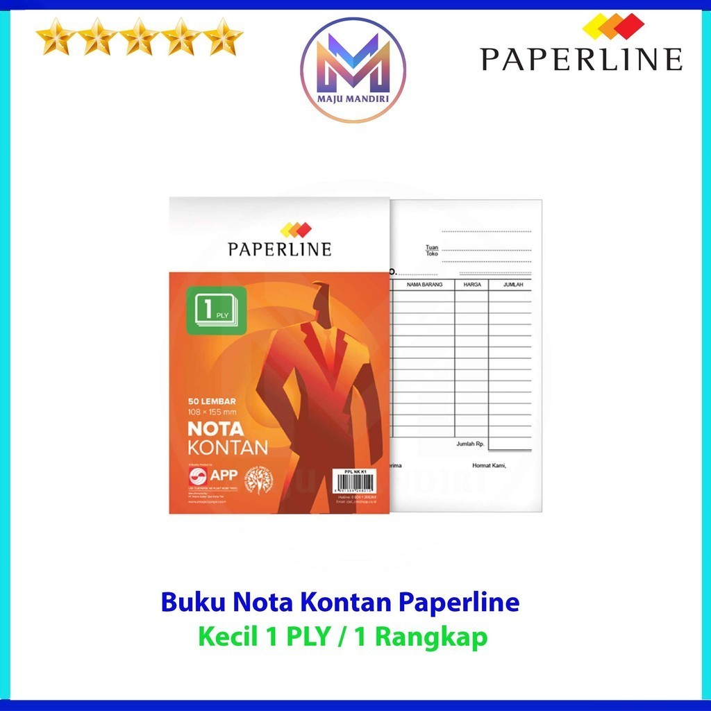 Jual Buku Nota Kontan Paperline 1 Ply Kecil / Nota K1 / Bon Rangkap 1 ...