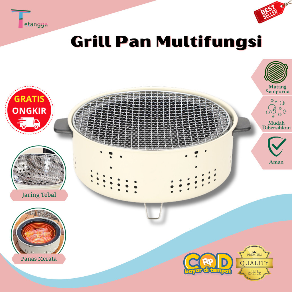 Jual GRILL PAN MULTIFUNGSI / Alat Pemanggang Bakaran Sate Barbeque ...