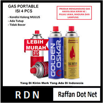 Jual 4 Pcs Gas Portable / Gas Kamping / Gas Tabung / Gas Kaleng Isi ...