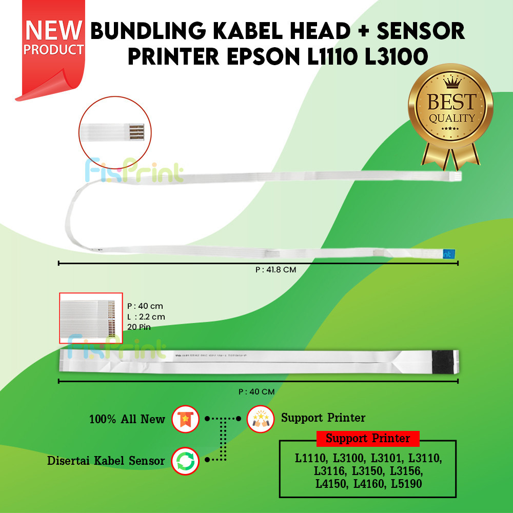 Jual SET Kabel Felxible + Head Sensor Epsn L1110 L3110 Flexible Cable ...