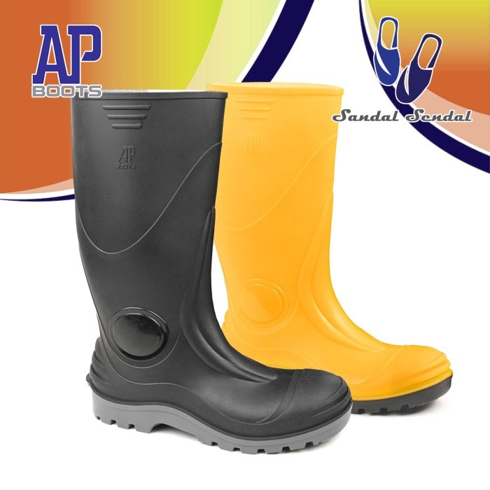 Jual Sepatu Boot Safety Tinggi SAFETY S5 AP BOOTS Hitam Kuning - Besi ...