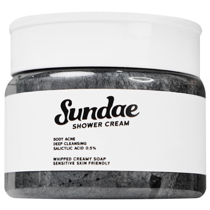 Jual SUNDAE Carecoal Shower Cream Charcoal Body Wash Scrub Whipped Soap ...