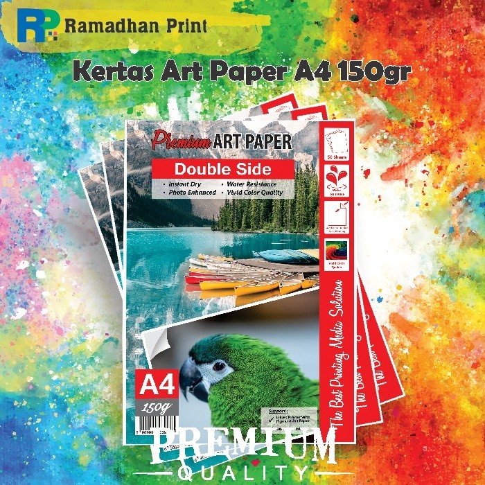 Jual Kertas Art Paper Double Side A4 150gsm Kertas ArtPaper Printer A4 ...