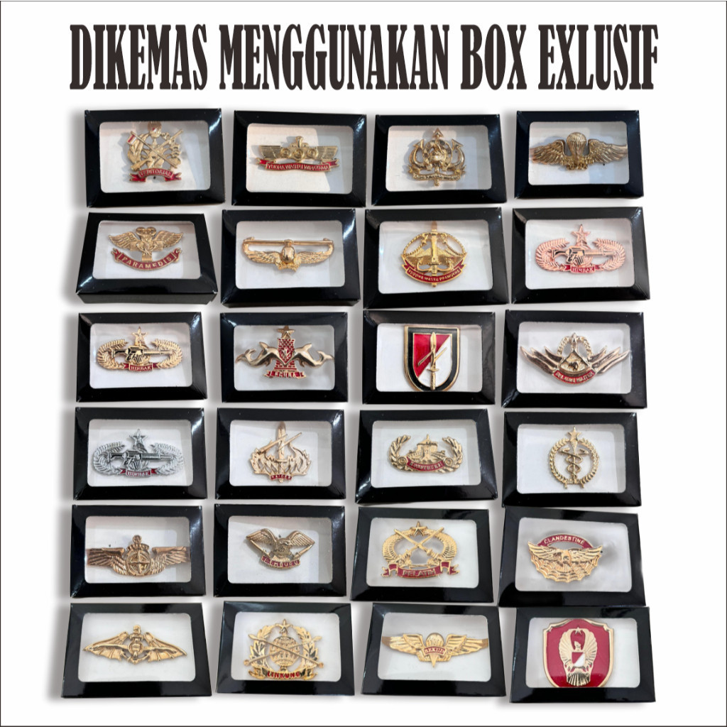 Jual EXCLUSIVE_ATRIBUT Wing / Brevet / Brivet TNI AD / Brevet TNI AU ...