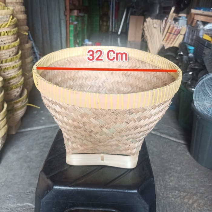 Jual Bakul Bambu Sedang 32 Cm/ Bakul Cuci beras Bambu/ Bakul Nasi Bambu ...