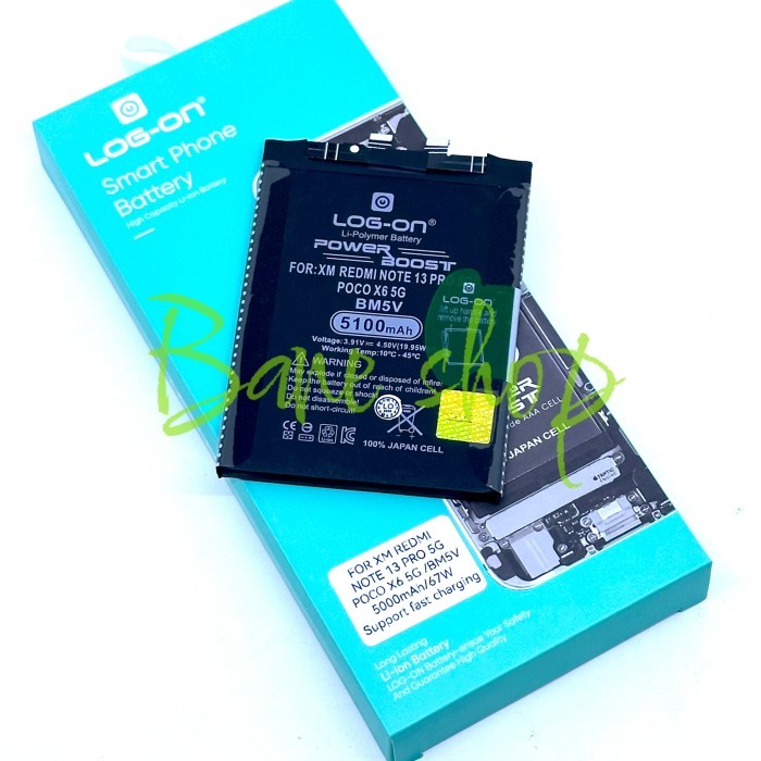 Jual BATERE BATERAI LOG ON XIAOMI REDMI NOTE 13 PRO 5G - POCO X6 5G ...