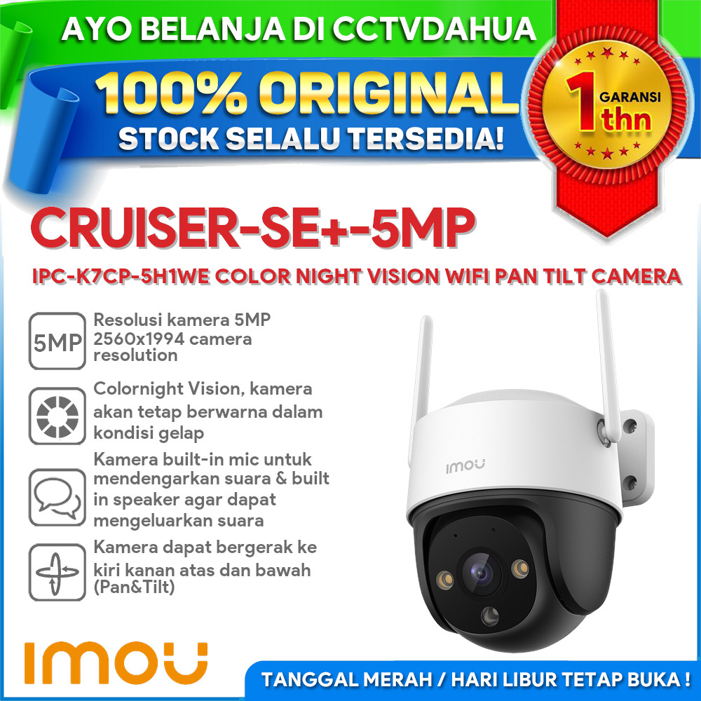 Jual IMOU CRUISER SE+ 5MP IPC-K7CP-5H1WE COLOR NIGHT VISION WIFI PAN ...
