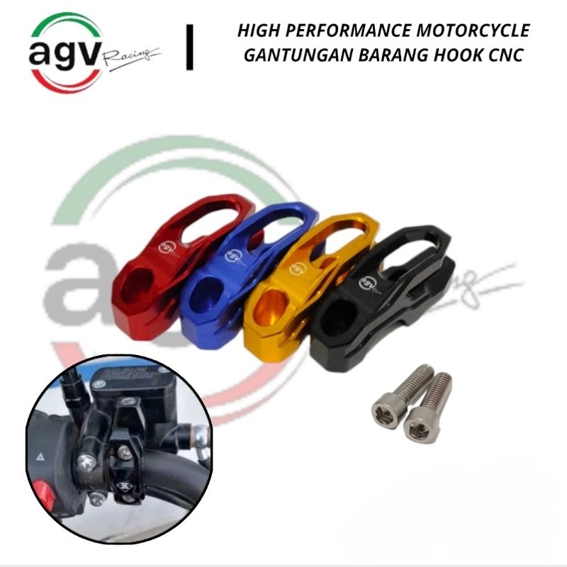 Jual AGV Racing - Hook Holder Hanger CNC Gantungan Barang PCX ADV Stang ...