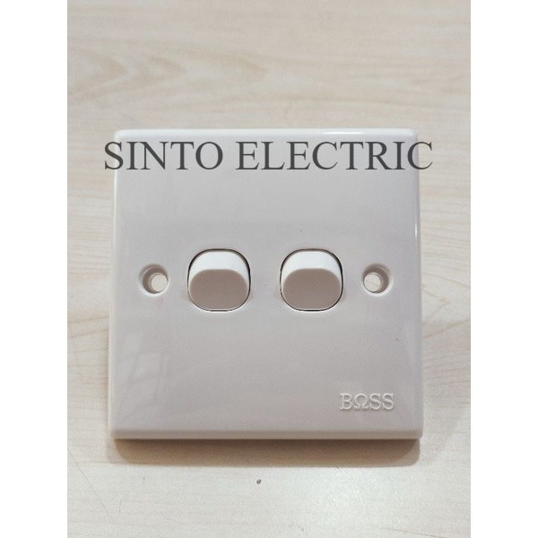 Jual BOSS B32 Saklar 2 Gang 1 Way Saklar Seri 1 Arah B30 | Shopee Indonesia