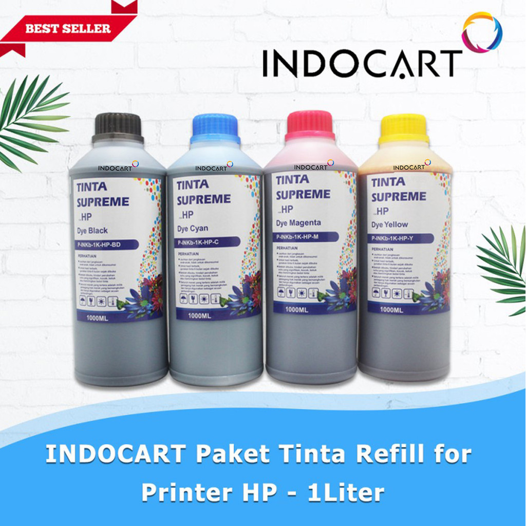 Jual INDOCART Paket Tinta Refill utk Printer HP Canon Epson-1Liter ...