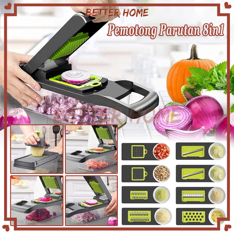 Jual Alat Potong Sayur Buah All In One/Pemotong Parutan 8in1/Pemotong ...