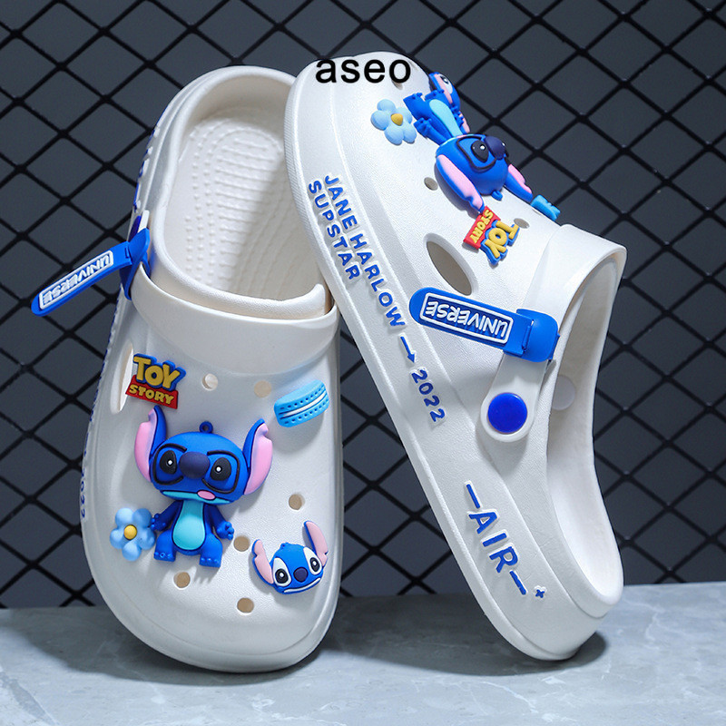 Jual Aseo Sandal Pria Wanita Sendal Kodok Stitch Biru Terbaru Baim ...