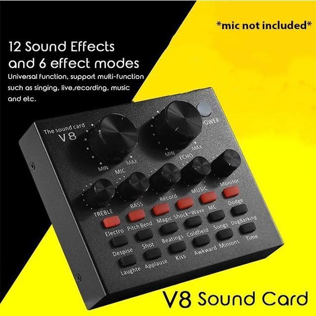Jual V8-LIVE SOUND CARD USB EXTERNAL V8 KARAOKE RECORDING MOBILE AUDIO ...