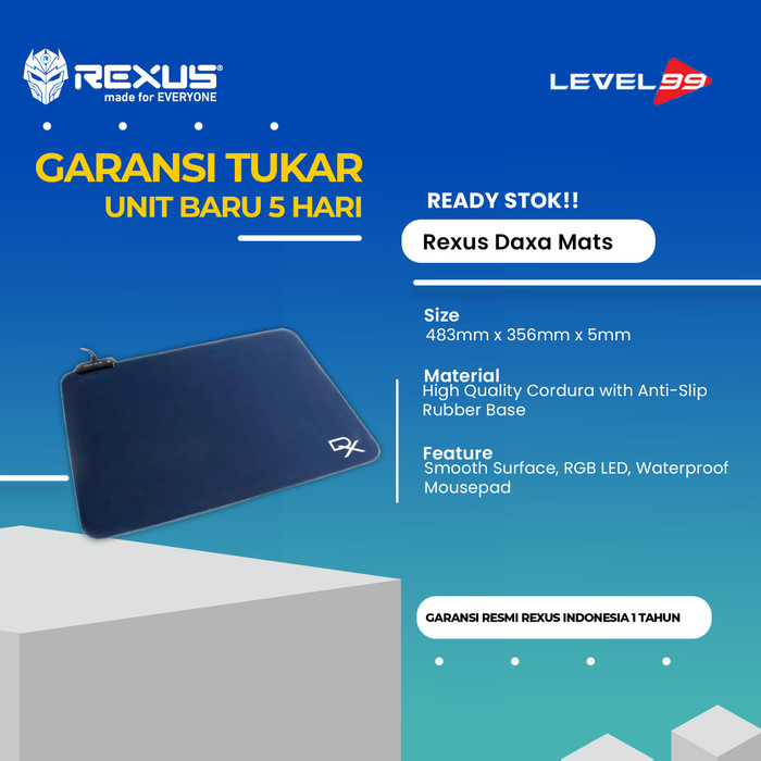 Jual Rexus Mousepad Gaming RGB Daxa Mats Control Edition L | Shopee ...