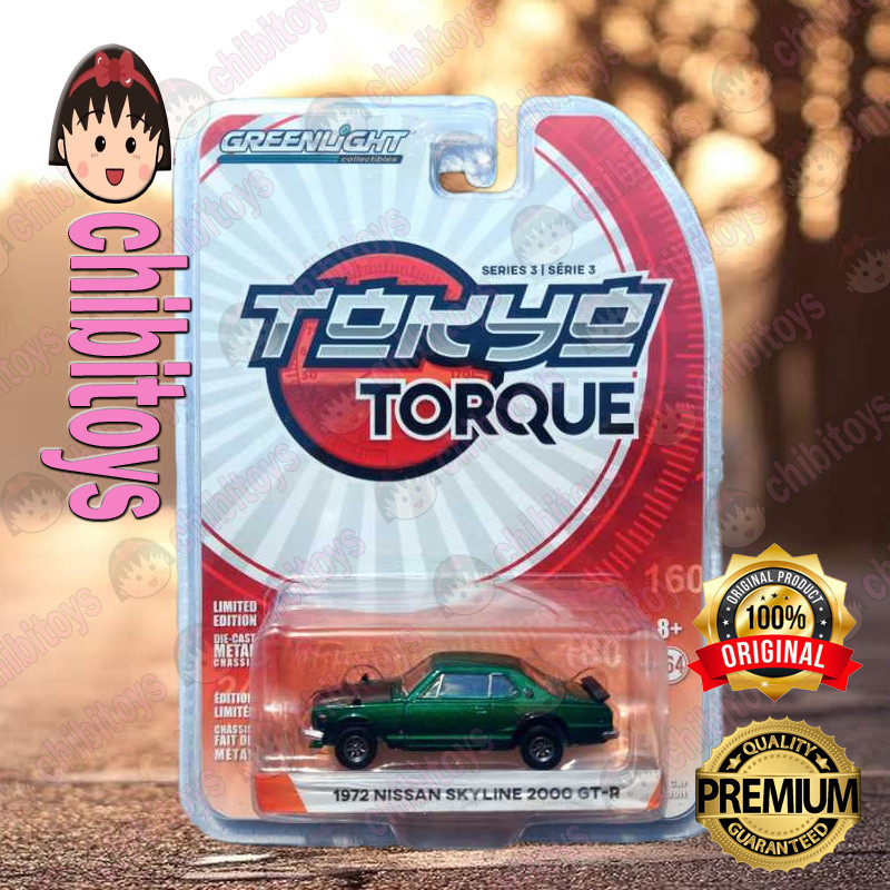 Jual Greenlight Tokyo Torque 3 Green Machine 1972 Nissan Skyline 2000 ...