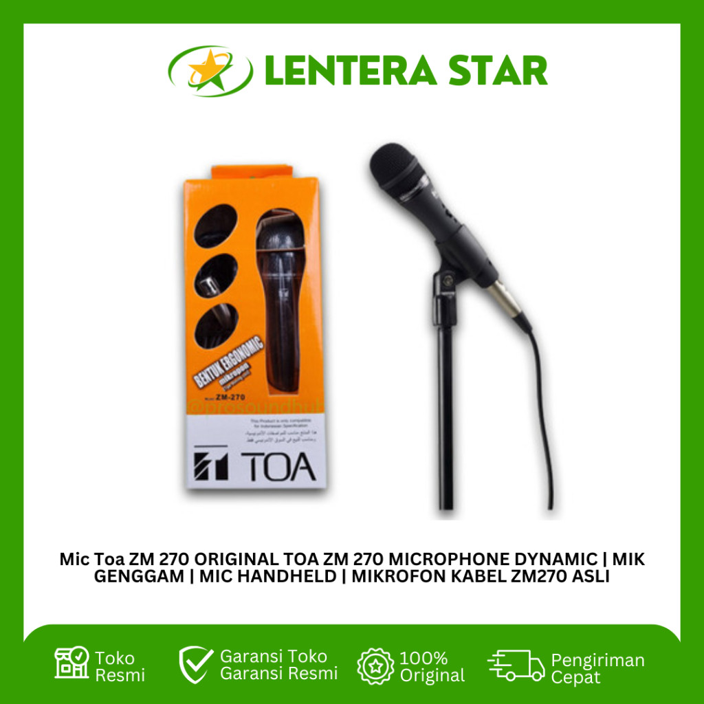 Jual Mic Toa ZM 270 ORIGINAL TOA ZM 270 MICROPHONE DYNAMIC | MIK GENGGAM | MIC HANDHELD ...