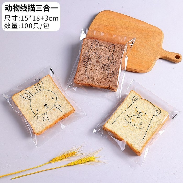 Jual Plastik Roti OPP Motif Plastik Kue Cake Roti Tawar Sobek Donat ...