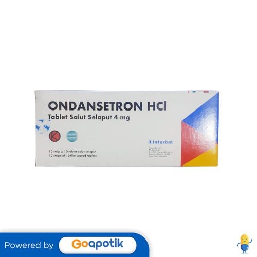 Jual Ondansetron Hcl Interbat 4 Mg Box 100 Tablet | Shopee Indonesia