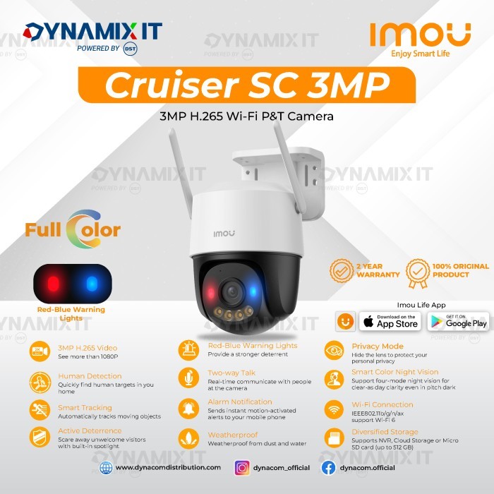 Jual CCTV IMOU Cruiser SC 3MP 2K Pan Tilt Color Night Vision Two-way ...