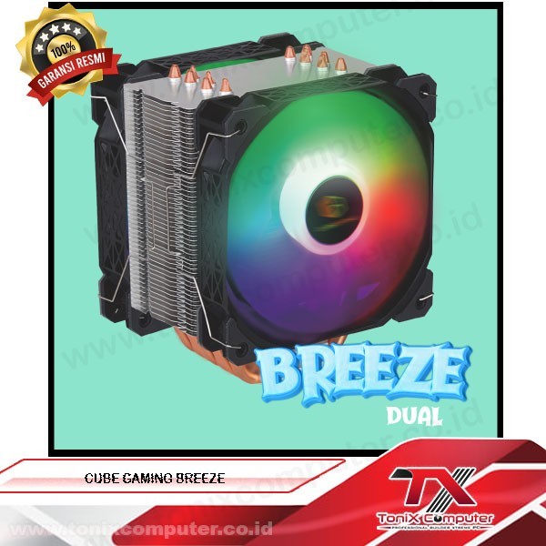 Jual CUBE GAMING BREEZE | CPU Cooler AMD & Intel | Dual | Single | Shopee Indonesia