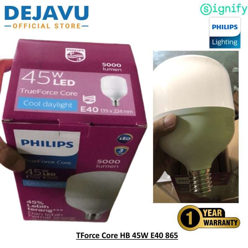 Jual Lampu Philips TForce Core HB 45W E40 865 - Varian Fitting E27 E40 ...
