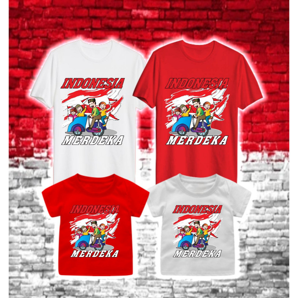Jual YS Kids// Baju TSHIRT Atasan Kaos Merdeka Dirgahayu Ri INDONESIA ...