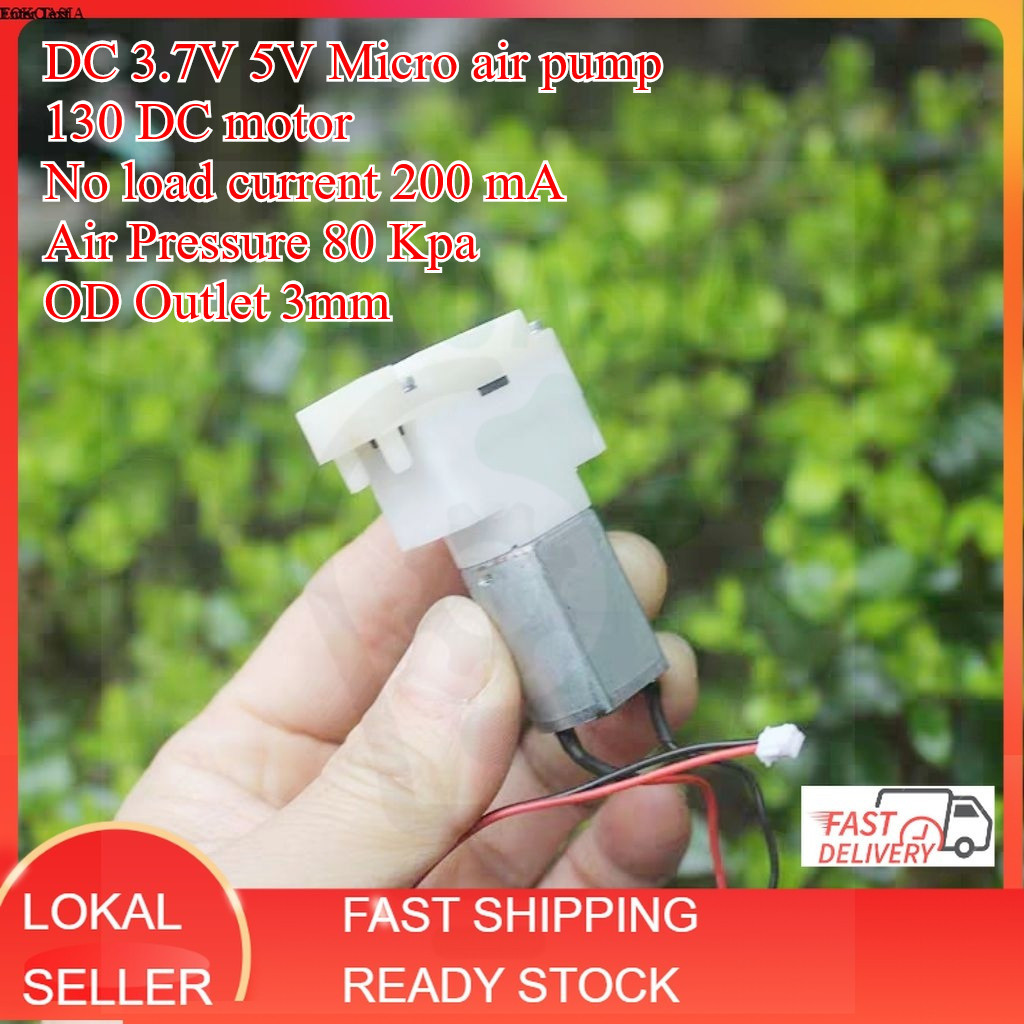 Jual DC 3.7V 5V Micro air pump 130 DC motor small air pump | Shopee ...